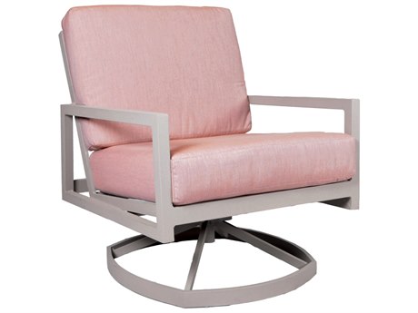 Homecrest Sutton Cushion Aluminum High Back Swivel Rocker Lounge Chair ...