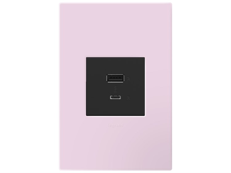 Legrand Plastics Rosa One-Gang-Plus Screwless Wall Plate with Microban ...
