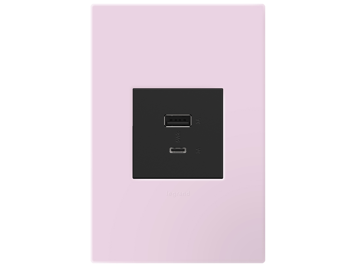 Legrand Plastics Rosa One-Gang-Plus Screwless Wall Plate with Microban ...