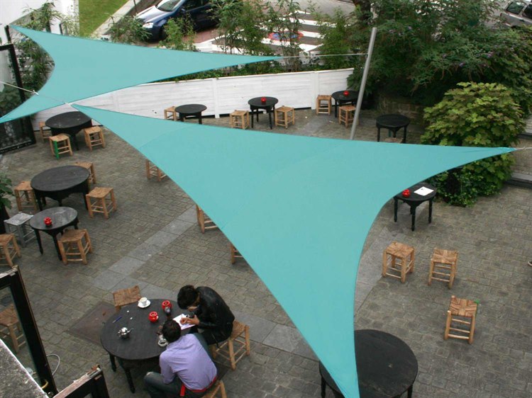 Luxury Umbrellas Ingenua 13 Foot Triangular Anodized Aluminum Shade ...