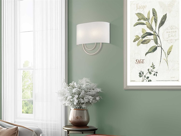 Livex Lighting Stratton 2-Light Brushed Nickel Wall Sconce | LV4289291