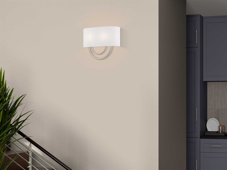 Livex Lighting Stratton 2-Light Brushed Nickel Wall Sconce | LV4289391