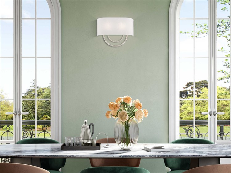 Livex Lighting Stratton 2-Light Brushed Nickel Wall Sconce | LV4289391