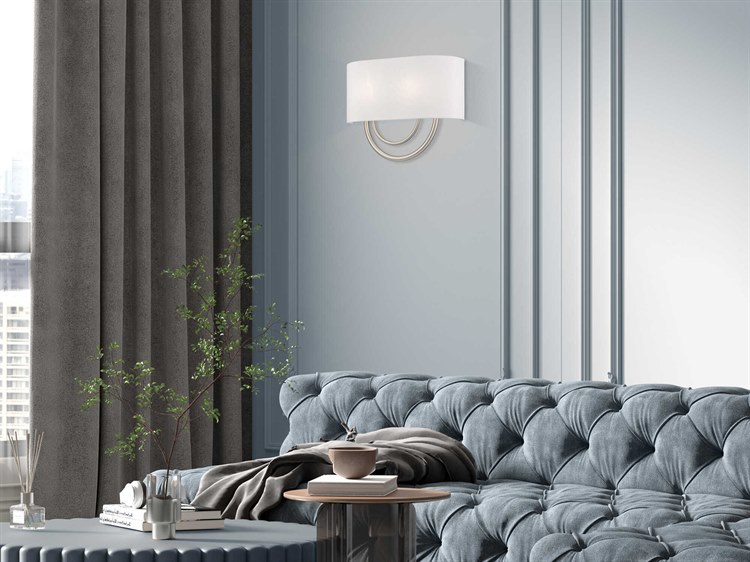 Livex Lighting Stratton 2-Light Brushed Nickel Wall Sconce | LV4289391