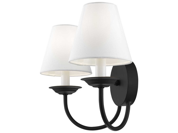 Livex Lighting Mendham 2-Light Black Wall Sconce | LV527204