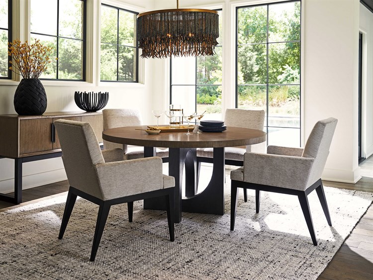 Lexington Zanzibar Round Wood Tunis Senegal Dining Table | LX010416875C