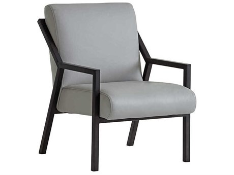 Lexington Santana 25" Gray Leather Accent Chair | LX01186611LL40