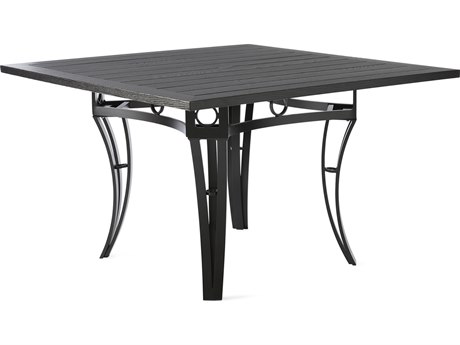 Tropitone La Stratta Aluminum 42'' Wide Square Dining Table with Umbrella Hole | TP1877SLU