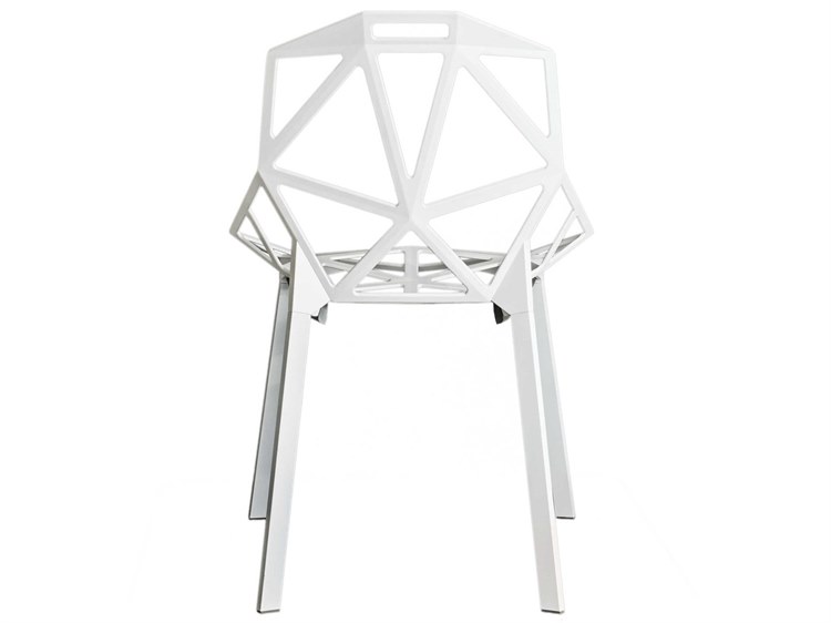 Magis Outdoor Chair One White Aluminum Metal Dining | MAOSD5460B5110HM