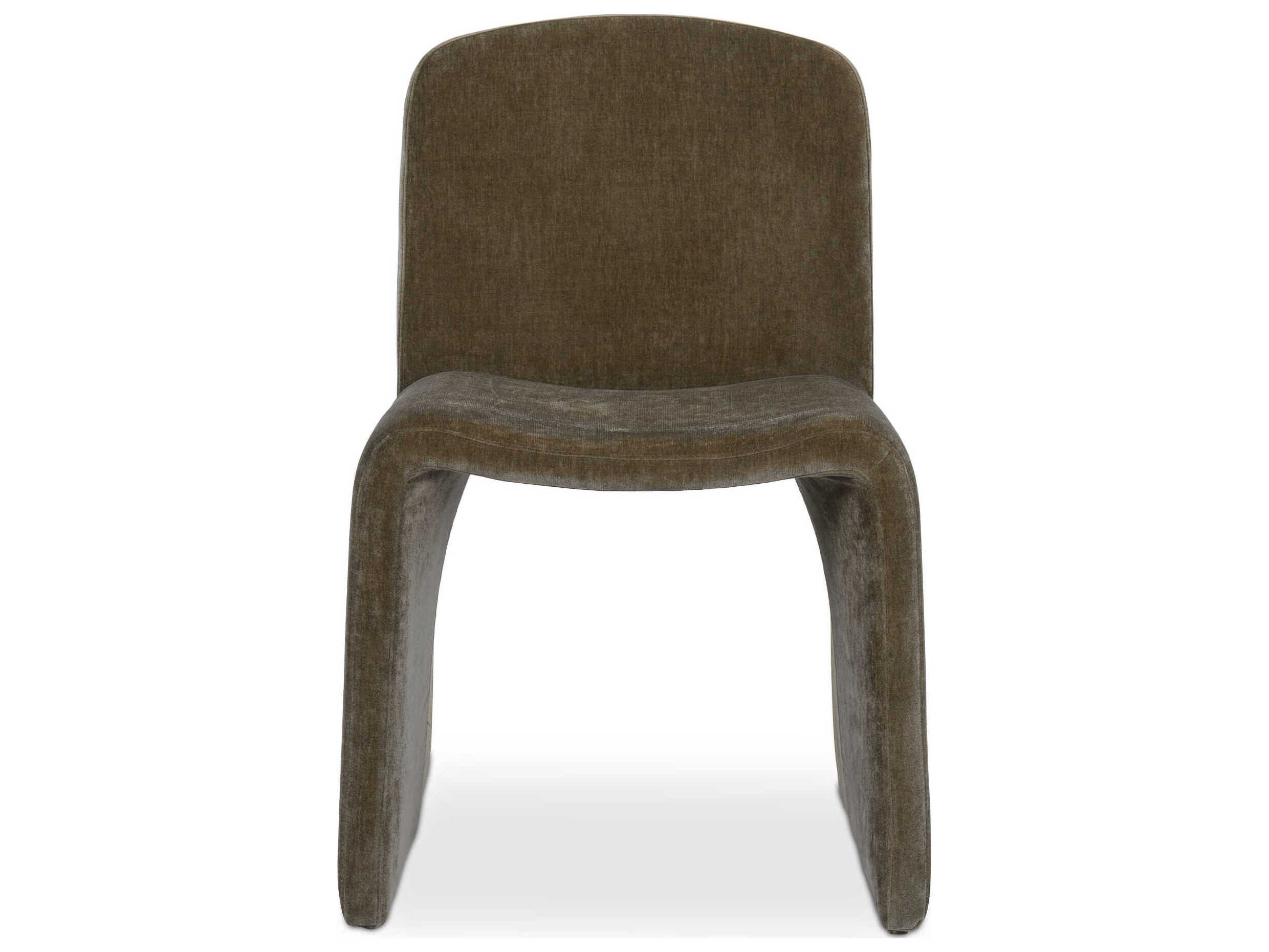 Moe's Home Ella Green Upholstered Armless Dining Chair | MEEH111427