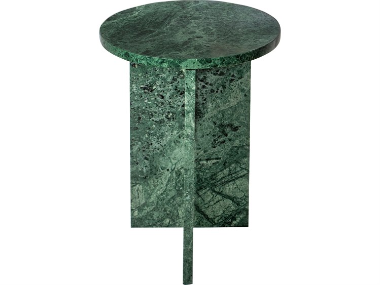 Moe's Home Grace Round Marble Green End Table | MEPJ102116