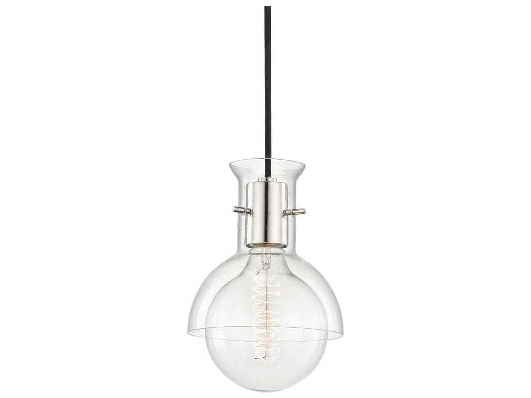 Mitzi Riley Polished Nickel 1-light 6'' Wide Mini Pendant | MITH111701GPN