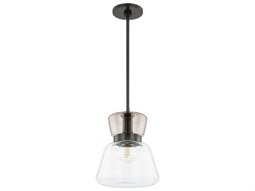 Visual Comfort Modern Allea 1-Light Black Gold Mini Pendant | VCM700TDALEBG