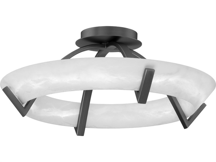 Modern Forms Copa 1-Light Antique Nickel Round Semi Flush Mount ...