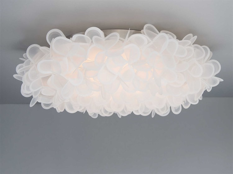 Modern Forms Fluffy 1-Light Brushed Nickel LED Flush Mount | MOFFM59922BN