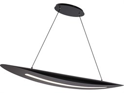 Elan Walman 1-Light Matte Black LED Linear Island Pendant | ELA84316MBK