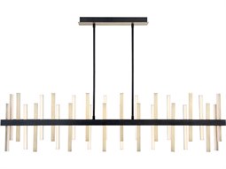 Elan Walman 1-Light Matte Black LED Linear Island Pendant | ELA84316MBK