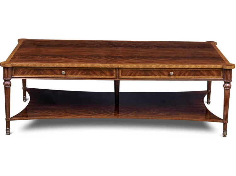 Maitland Smith Lawson Rectangular Wood Mahogany Cocktail Table | MS890604
