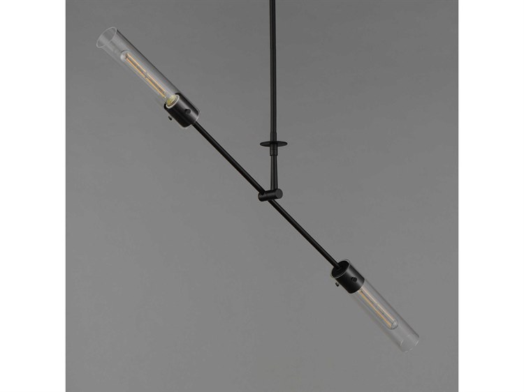 Maxim Lighting Equilibrium 2-Light Black Glass LED Cylinder Linear ...