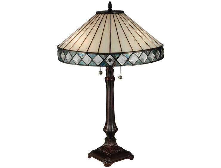 Meyda Tiffany Diamondring Multi-Color Table Lamp | MY134537