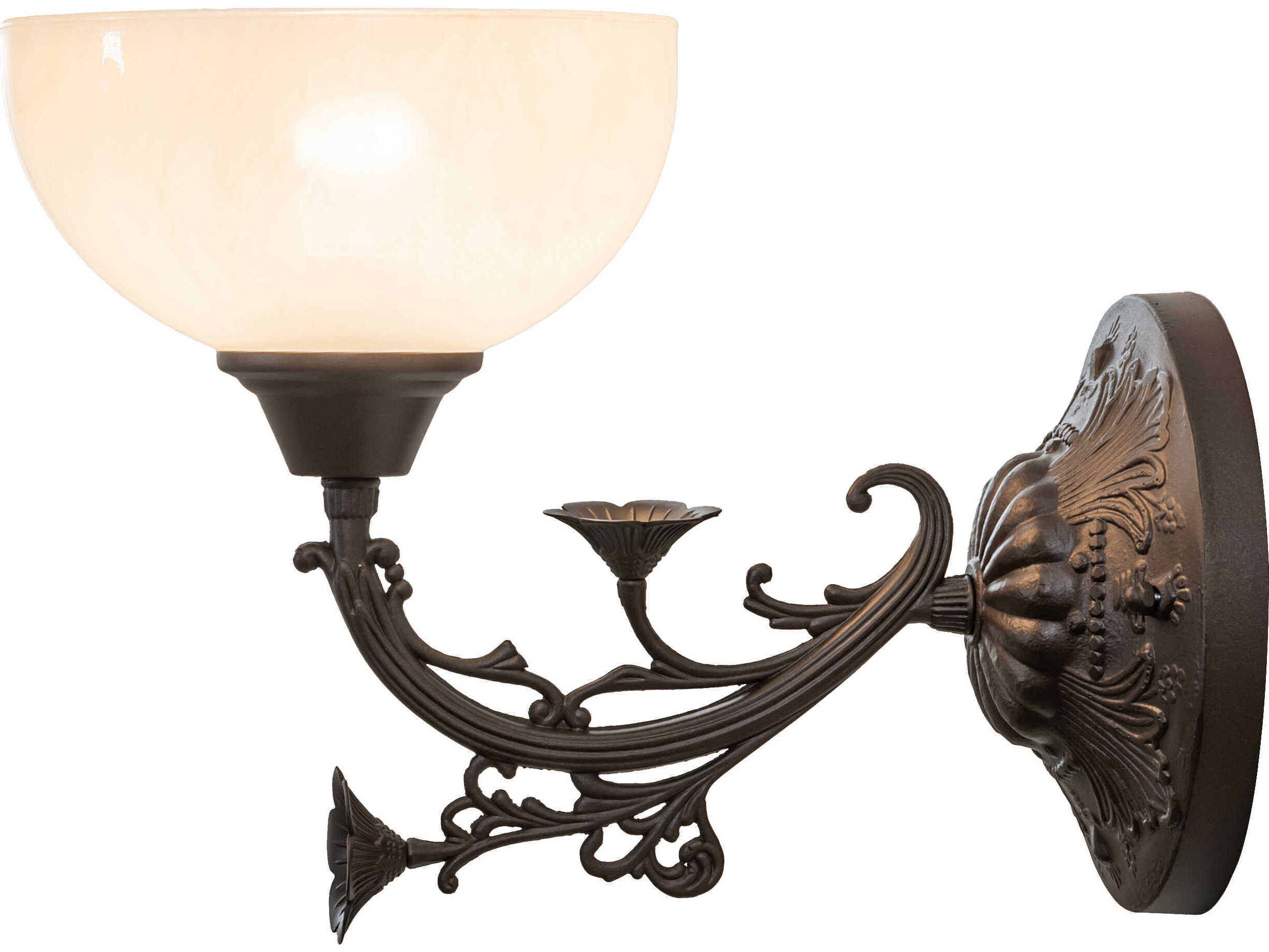 Meyda 1-Light Mahogany Bronze Wall Sconce | MY268297 Meyda 1-Light Mahogany Bronze Wall Sconce | MY268297