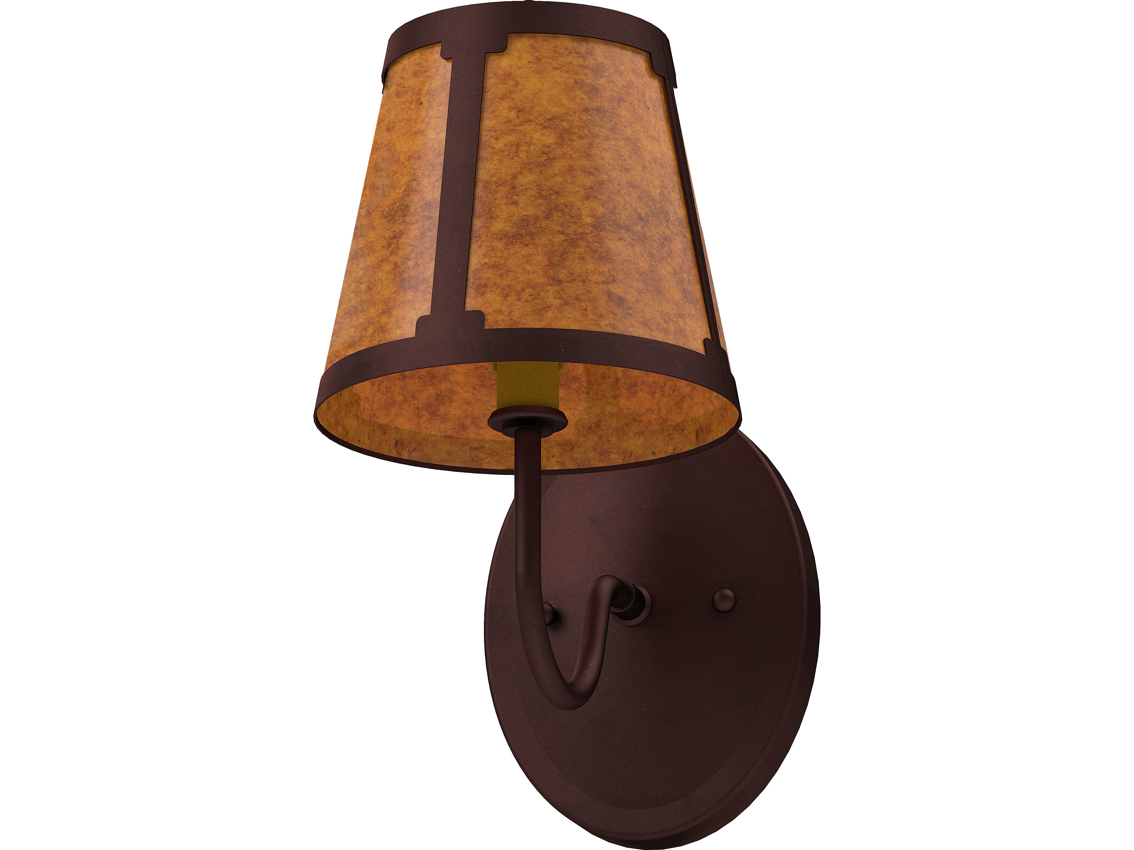 Meyda Talmont 1-Light Amber Mica Bronze Traditional Wall Sconce | MY286090