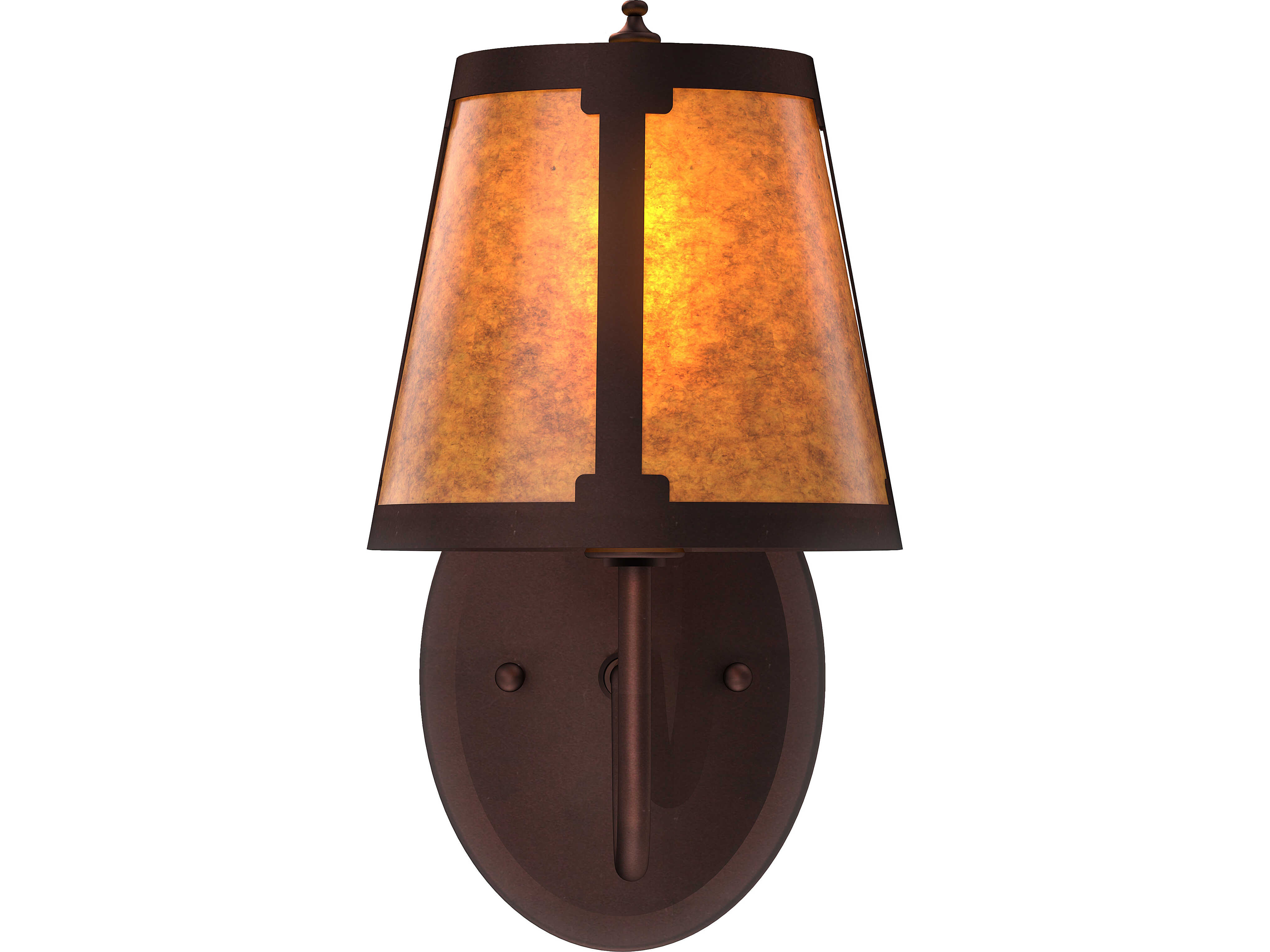 Meyda Talmont 1-Light Amber Mica Bronze Traditional Wall Sconce | MY286090
