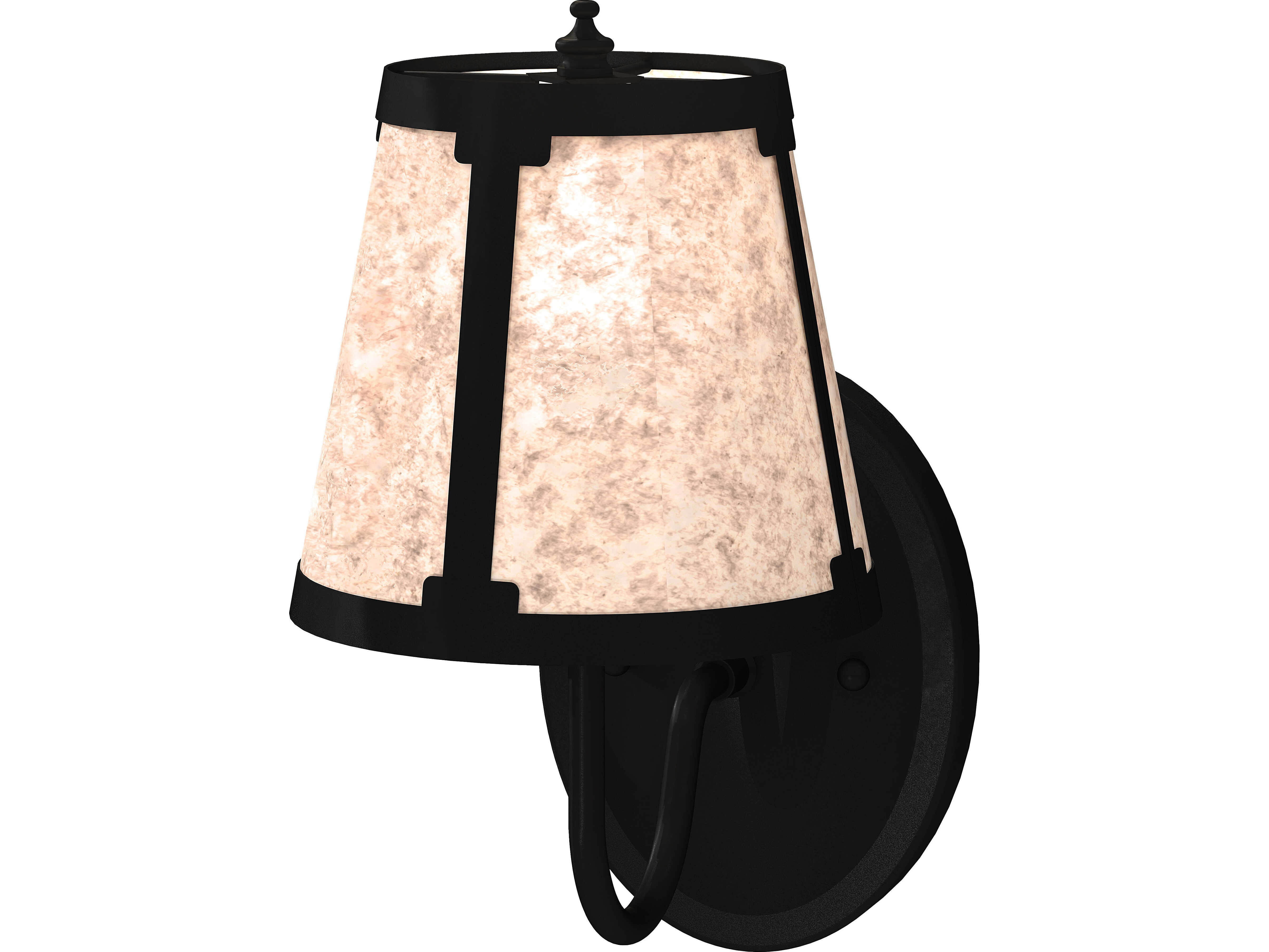 Meyda Talmont 1-Light Silver Mica Black Traditional Wall Sconce | MY286093