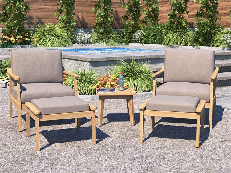 Forever Patio Hambrick Teak 5 Piece Lounge Set | FP-HMB-5CHAT-TK