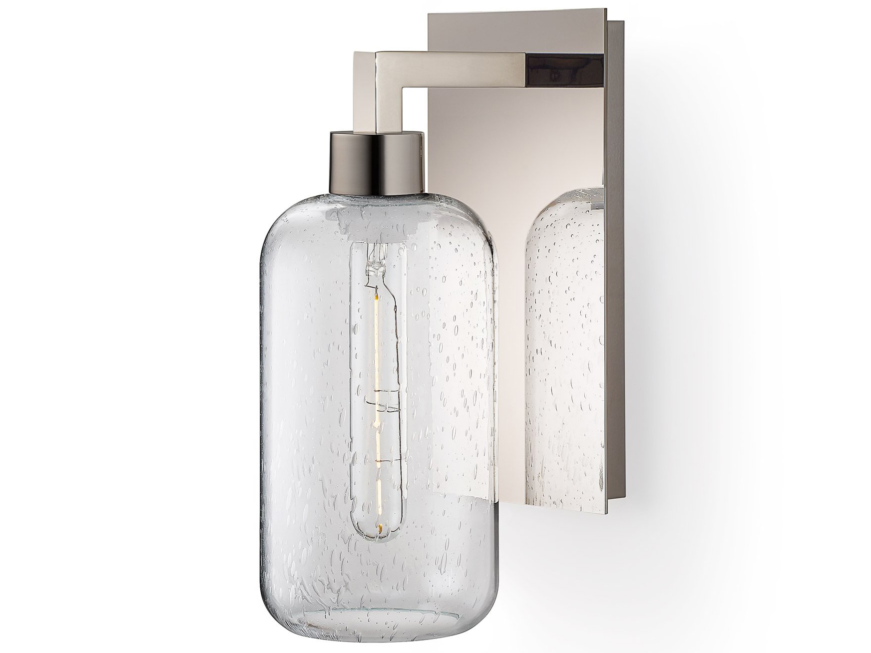 Niche Helio 1-Light Effervescent Gray Wall Sconce | NCHSCHELEFF