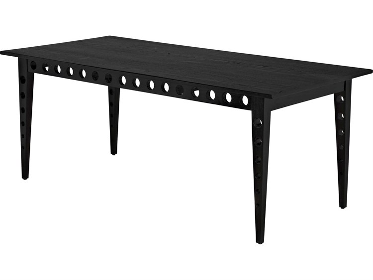 Noir Rectangular Wood Charcoal Black Dining Table | NOIAE204CHB