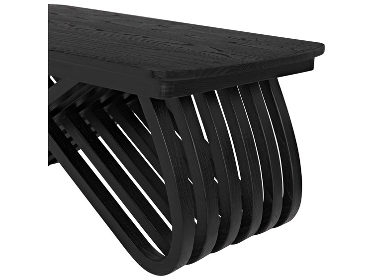 Noir Rectangular Wood Charcoal Black Coffee Table | NOIAE251CHB