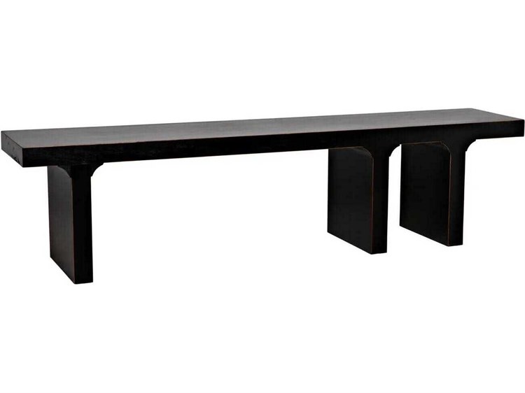 Noir Hand Rubbed Black Accent Bench | NOIGBEN139HB