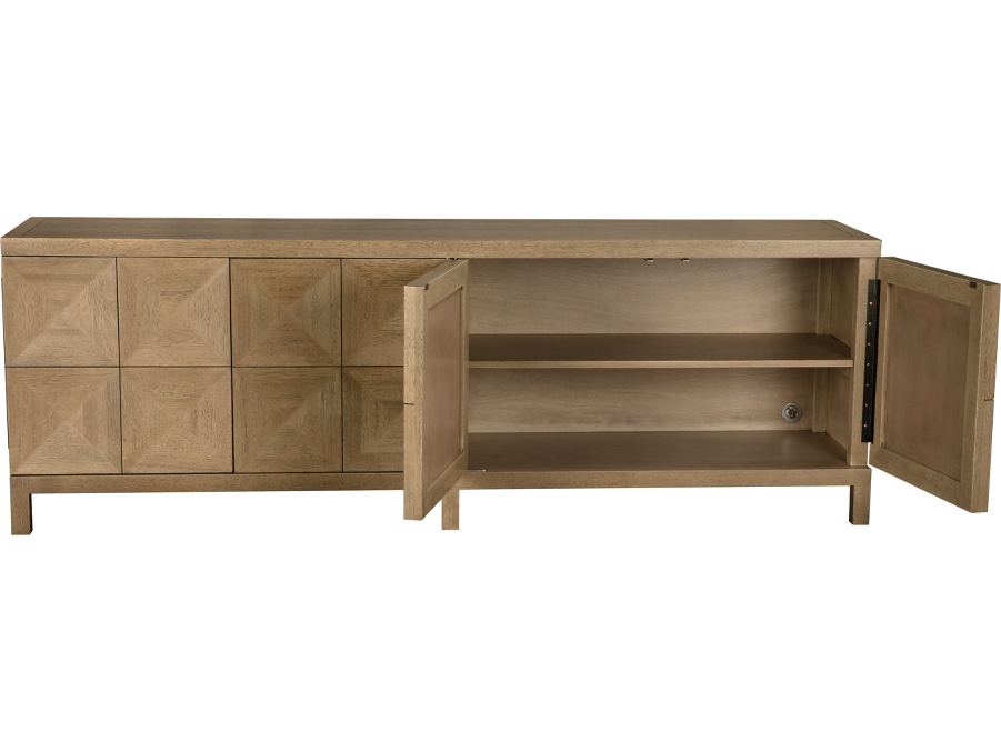 Noir Quadrant 96" Walnut Wood Washed Sideboard | NOIGCON231WAW4