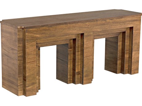 Noir Furniture White Wash 72'' Wide Rectangular Console Table ...