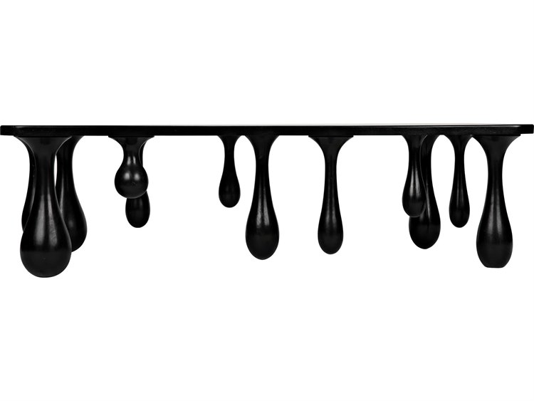 Noir Rectangular Wood Hand Rubbed Black Coffee Table | NOIGTAB1086HB