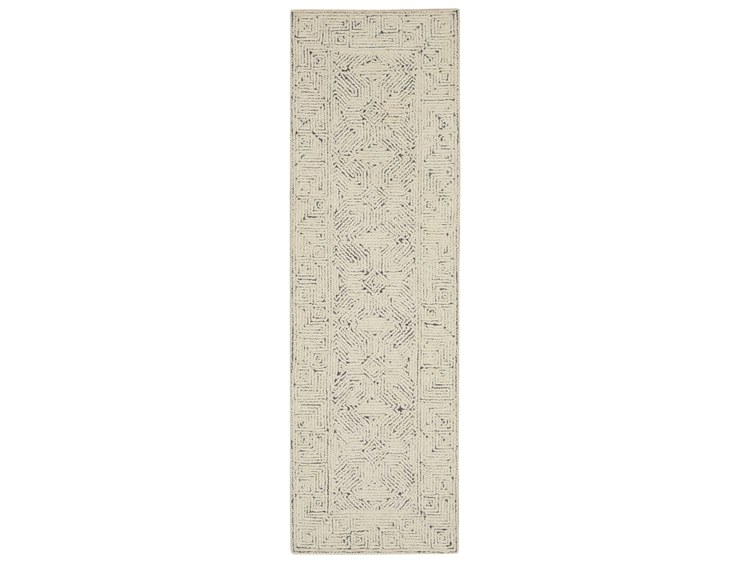 Nourison Colorado Bordered Runner Area Rug | NRCLR05IVNAVRUN