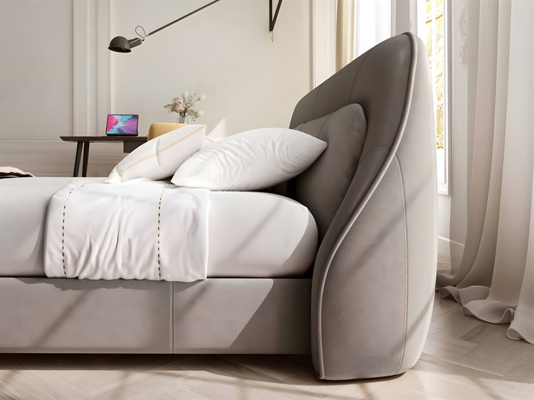 Natuzzi Editions Parigi King Bed with Split Mesh | NTZLE12L12