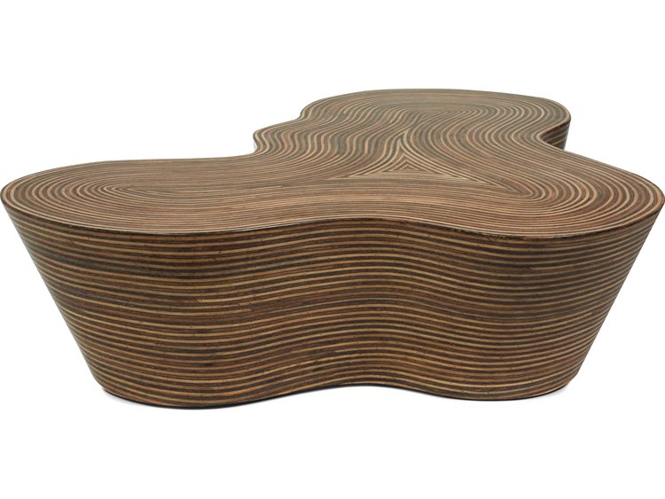Oggetti Orgo Wood Rattan Strips Coffee Table | OGG04STORGOCT