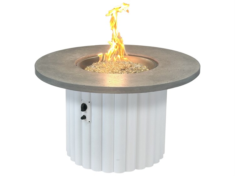 Outdoor Greatroom Reverie Cast Aluminum Round Fire Pit Table | OGREVRWH42K