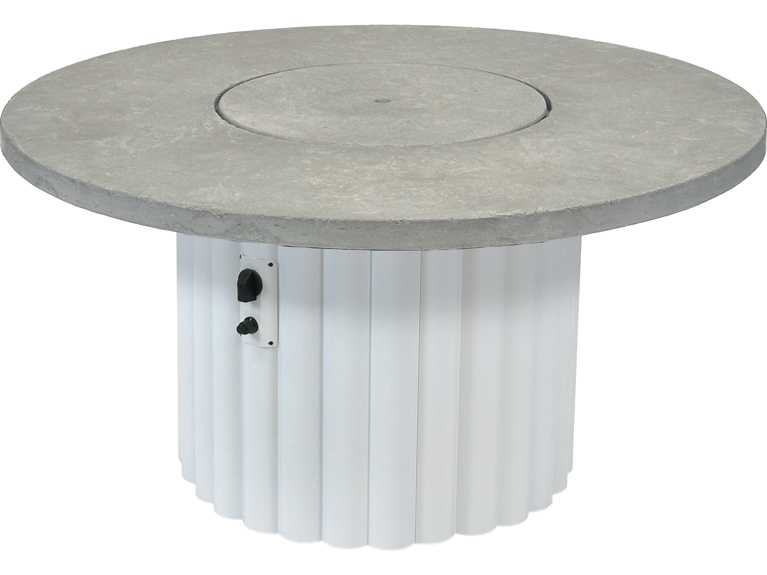 Outdoor Greatroom Reverie Cast Aluminum Round Fire Pit Table | OGREVRWH48K