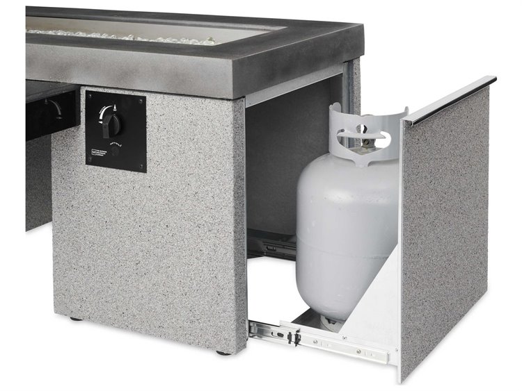 Outdoor Greatroom Uptown Granite Black Rectangular Crystal Fire Pit ...