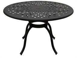 Woodard Tri-slat Aluminum Aluminum Round Outdoor Patio Dining Table ...