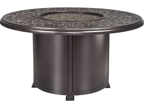 Tropitone Garden Terrace Aluminum 43''Wide Round Fire Pit Table | 801486FP