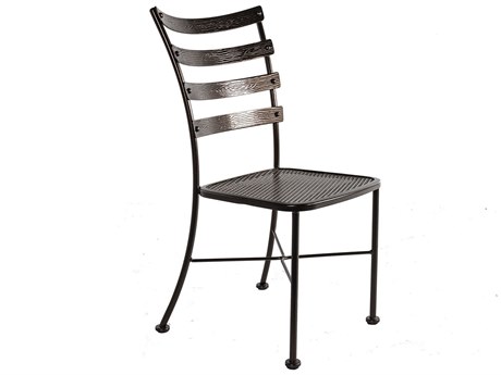 Woodard Briarwood Wrought Iron High Back Dining Side Chair | WR400002