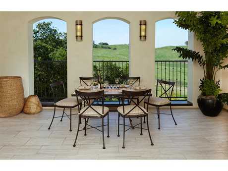 OW Lee Classico Wide Arms Wrought Iron Dining Set | OWCLSSICODINSET