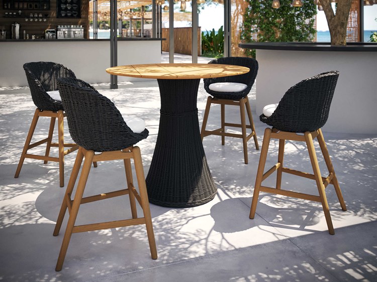 Oxford Gardens Tulle Natural Teak / Shadow Bar Chair with Bliss Linen ...