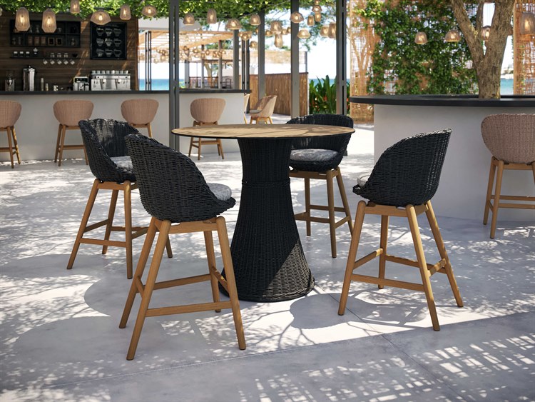 Oxford Gardens Tulle Natural Teak / Shadow Bar Chair with Bliss Linen ...