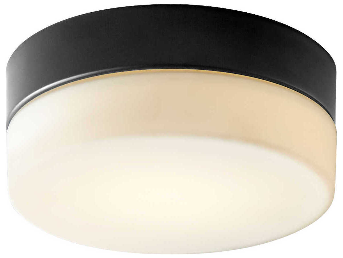Oxygen by Quorum Zuri 1-Light Black Round Flush Mount | OXG3263015