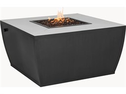 Castelle Largo Aluminum Rectangular Coffee Patio Fire Pit Table ...